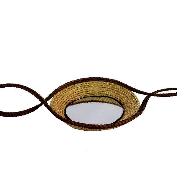 Panier en HALFA avec Bordure en Vert pr Décoration intérieure 25*9 cm ...